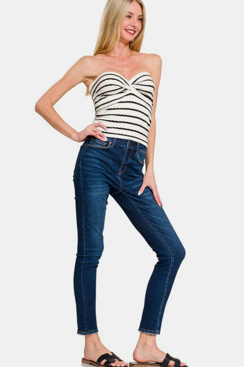 Twisted Striped Tube Top – Femmebot Clothing