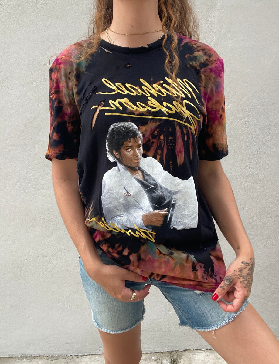 Reverse Tie Dye Michael Jackson – Femmebot Clothing