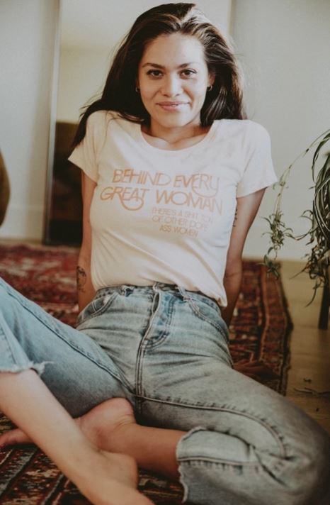 Behind Every Great Woman There's a Shit Ton... | Scoop Neck – Femmebot ...